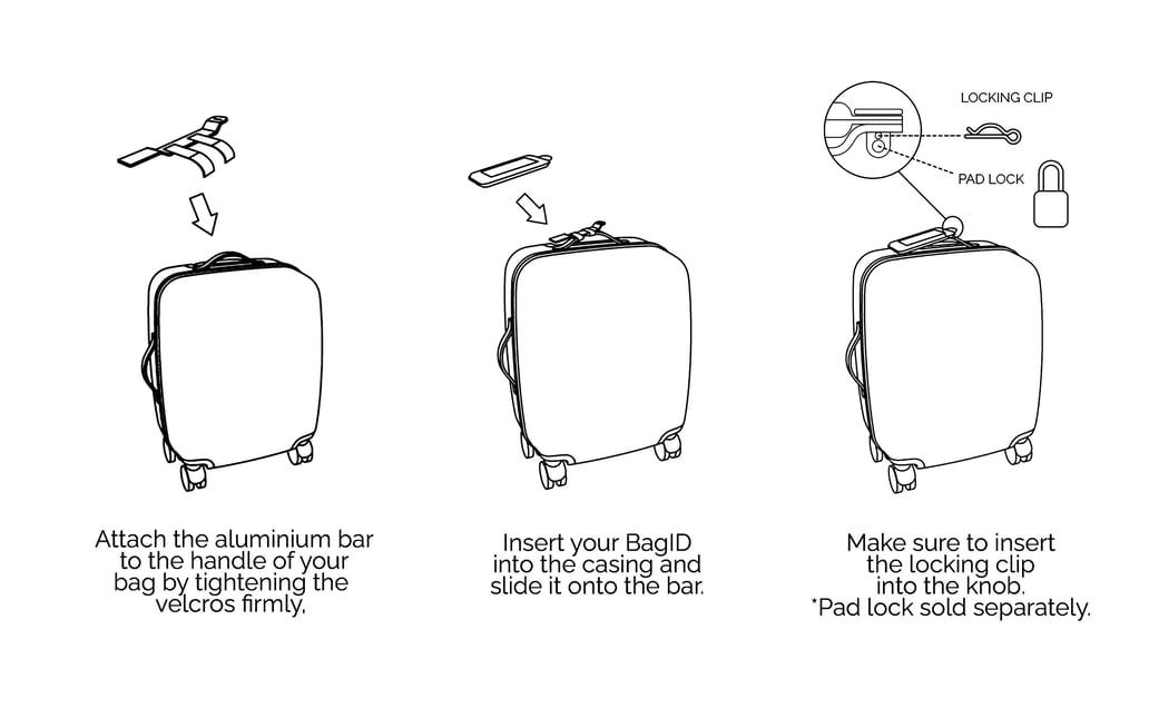 Attaching the attachment case to your luggage