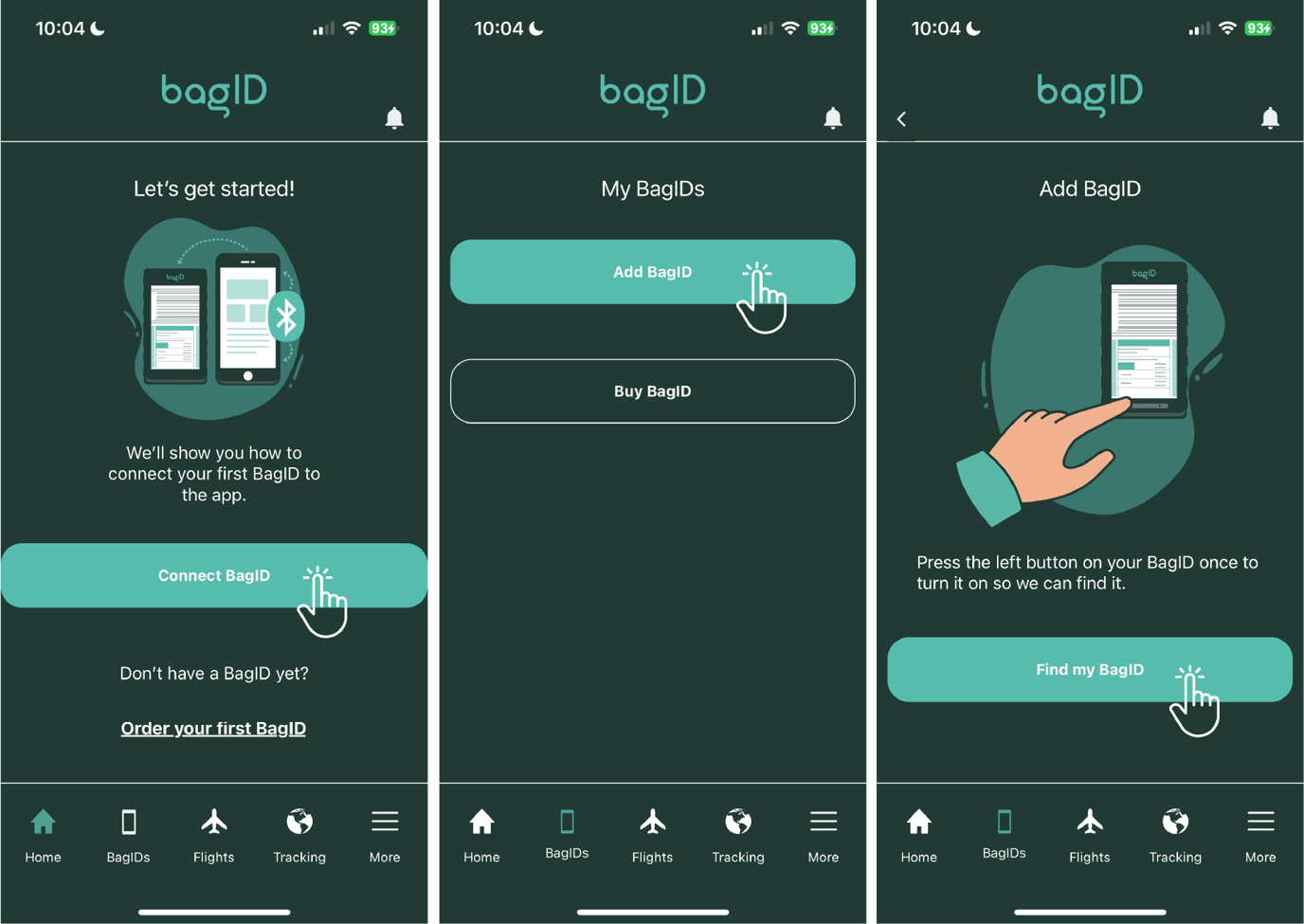 Setting up the BagID 2 for the first time